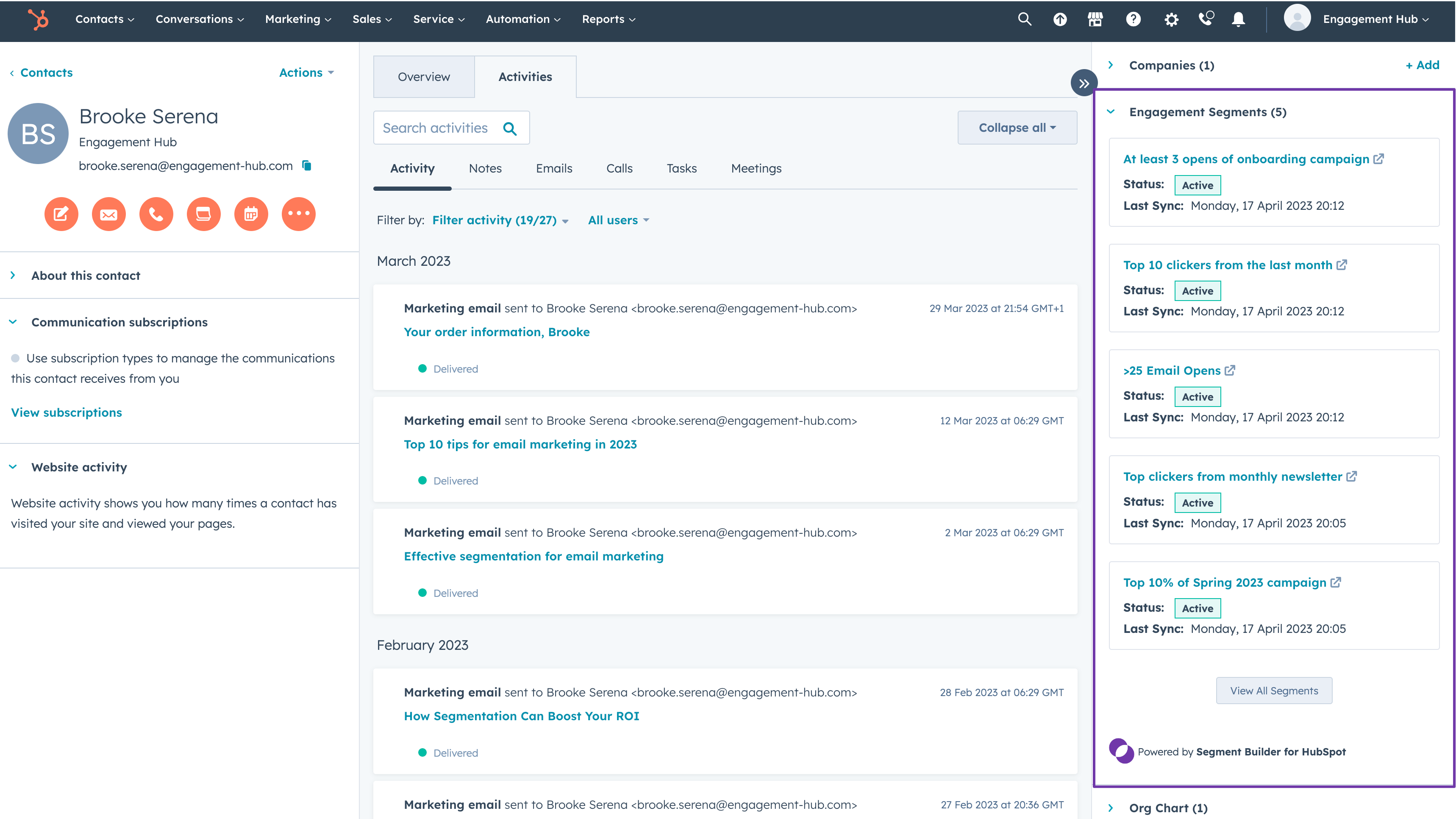 Segment Builder HubSpot Integration | Connect Them Today